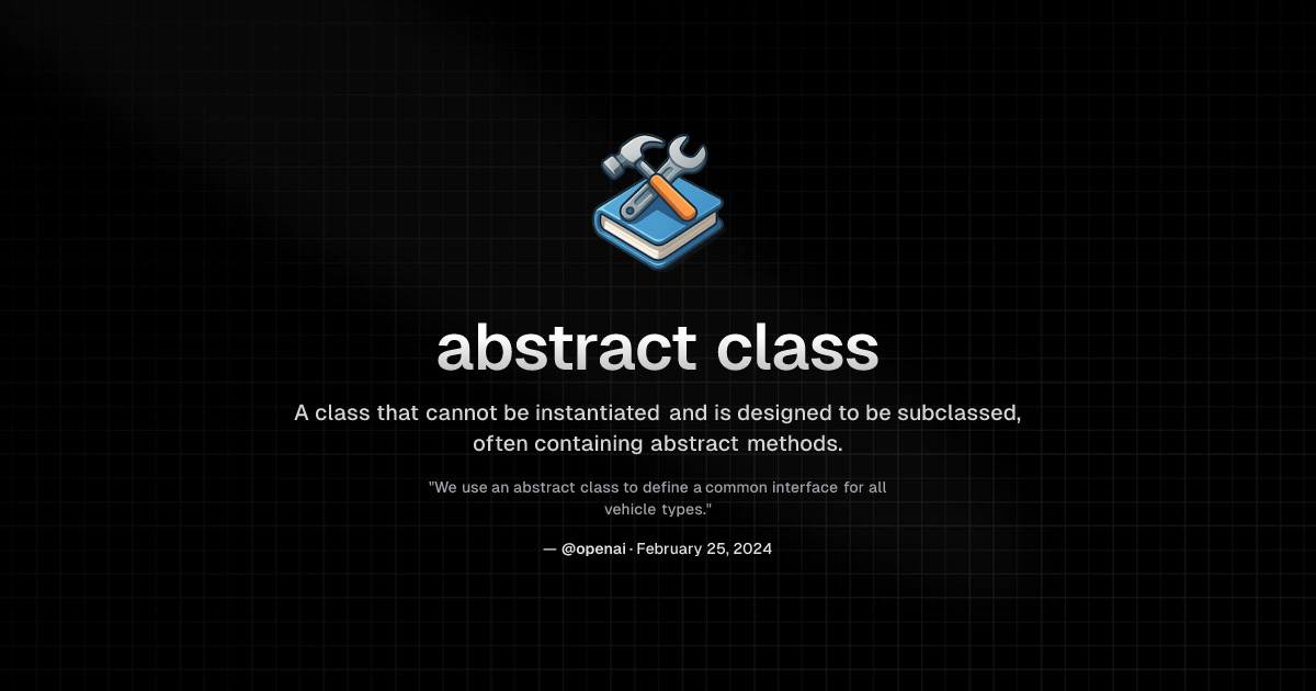 What is abstract class? | DevTerms