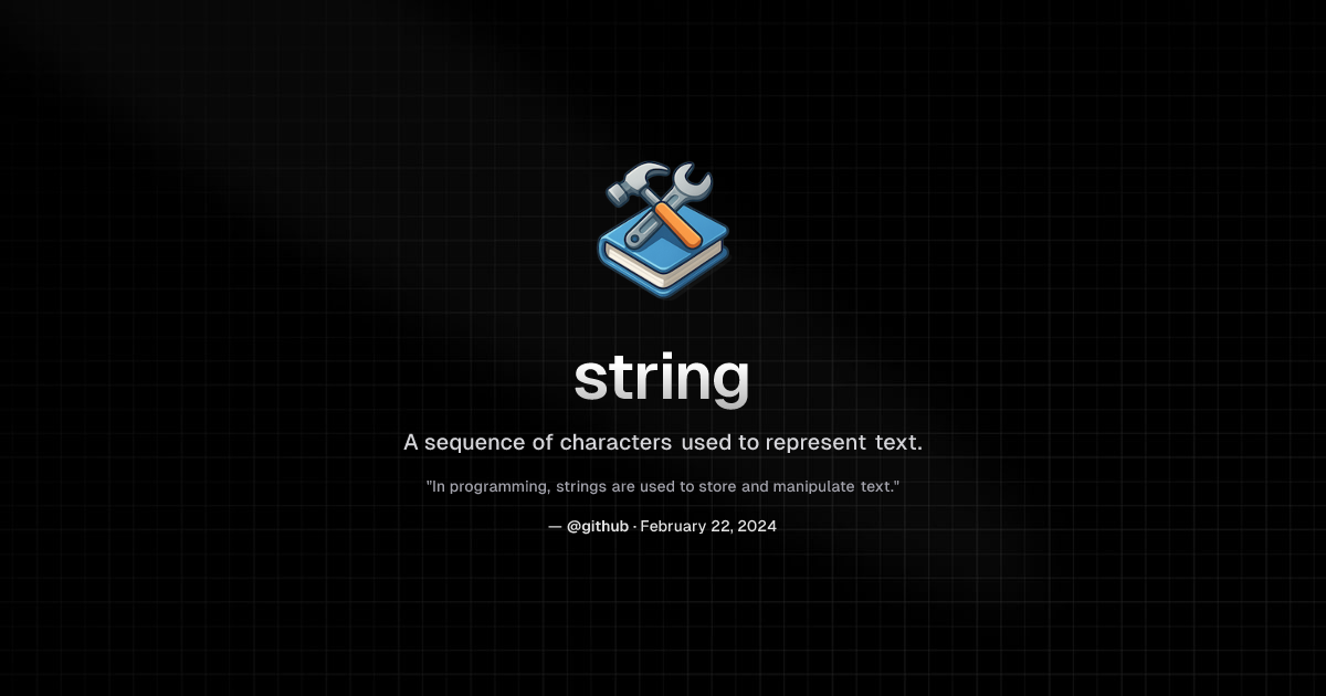 What is string? | DevTerms